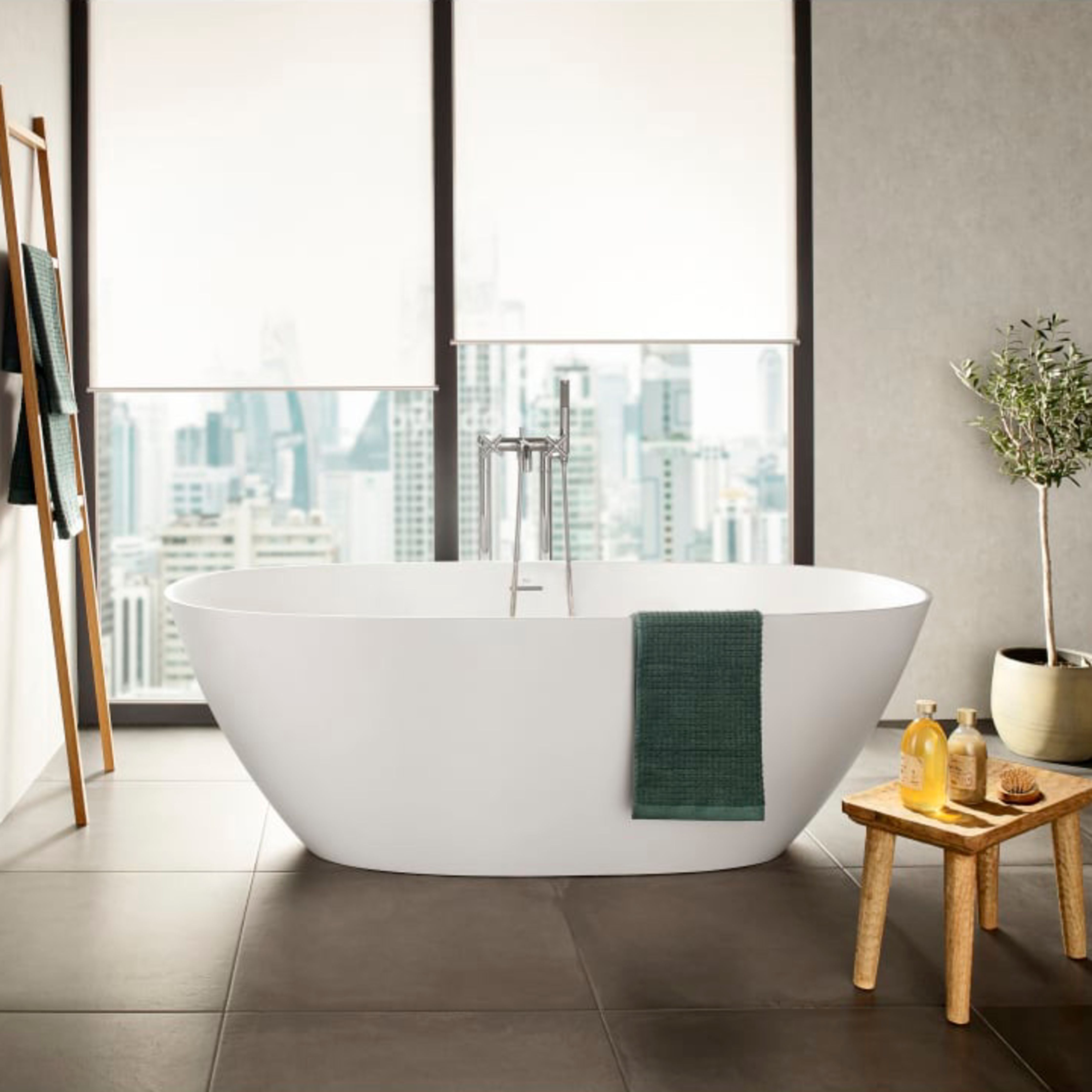 Roca Ariane Stonex White Freestanding Bath All Colours 1650 x 750 ...